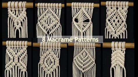 8 Macramé Patterns Tutorial How To Make Youtube