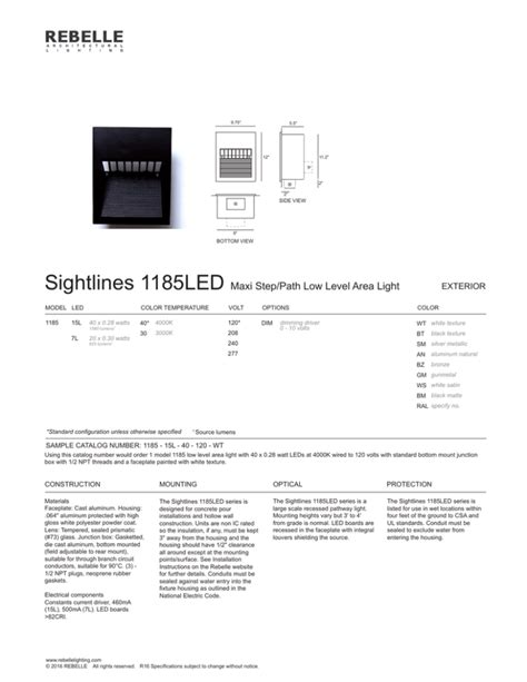 Led Specification Table At Ella Kendall Blog