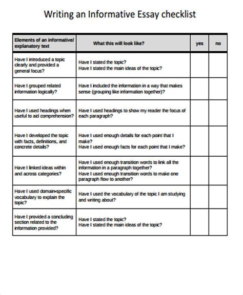 Free 6 Sample Informative Essay Templates In Ms Word Pdf