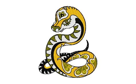 Python Embroidery Design Kind Snake Embroidery Designs Etsy