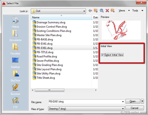 using autocad saved view when opening a dwg cadnotes