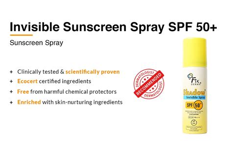 Shadow Invisible Spray SPF 50 Fixderma Skincare