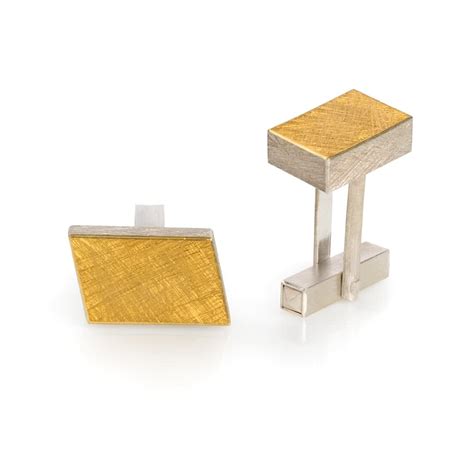 Josef Koppmann Gold Silver Parallelogram Cufflinks 2022
