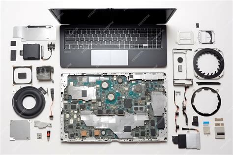 Premium Photo Parts Of Disassembled Laptop Professional Advertising Photography