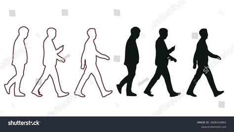 Business Man Walk Cycle Sprite Sheet Stock Vector Royalty Free