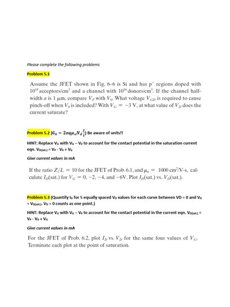 Assignment 5 Semiconductor Devices Pdf