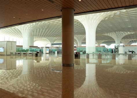Som Completes Mumbai Airport Terminal With Coffered Canopy