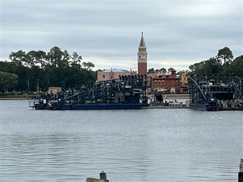 New Earth Scrim Added To Luminous Barges At Epcot