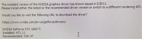 Solved The Installed Version Of The Nvidia Graphics Driver Has Known