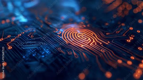 Cyber Security Protecting Various Information With Fingerprints Locking And Unlocking Access To