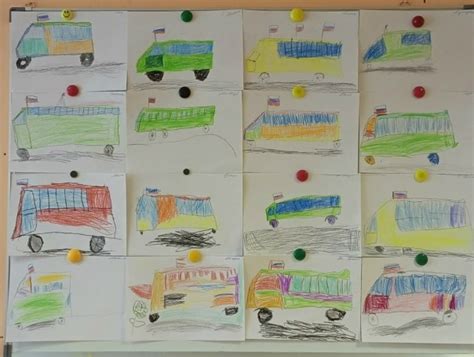 Старшая группа 12 Изобразительная деятельность Рисование Автобус Цель продолжать учить