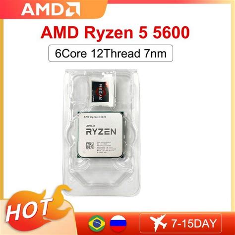 1 AMD ใหม Ryzen 5 5600 R5 5600ซอกเกตตวประมวลผลเกม CPU AM4 6 Core 12 Thread 65W DDR4อปกรณ