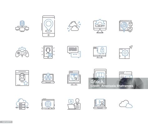 라우터 회선 아이콘 모음입니다 Nerking 무선 Lan 이더넷 모뎀 인터넷 신호 벡터 및 선형 그림 대역폭 연결성 방화벽 개요