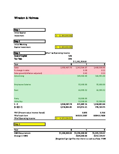 Npv Calculation Pdfcoffeecom