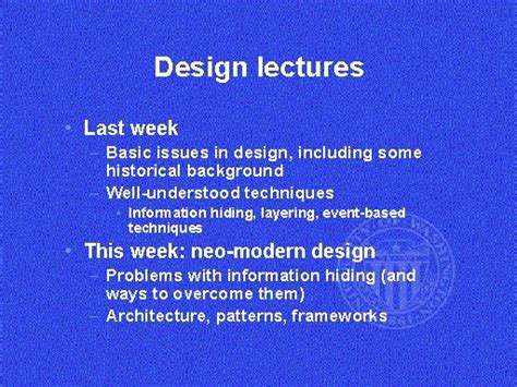 Design Lectures