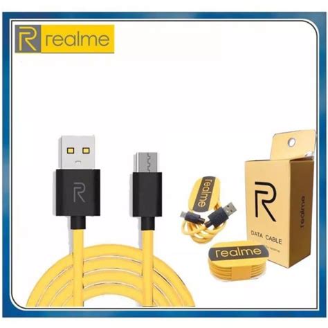 Realme Kabel Data Kabel Charger Original Type C Micro Usb Fast Charging Original Cocok Untuk