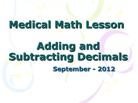 Decimals Add And Subtract PPT