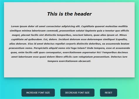 Increase And Decrease Font Size Using JQuery Dot Net Tutorials