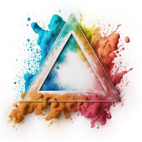 Premium Photo Exploring Of Multicolor Powder Color In Triangle Shape