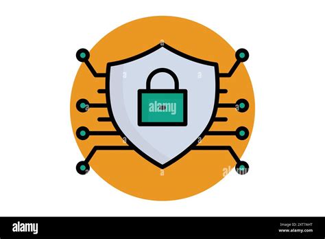 Cybersecurity Colored Outline Icon Icon Related To Technology Data Analytics Elements Vector