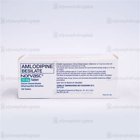 Norvasc 10mg 1 Tablet St Joseph Drug Online Store