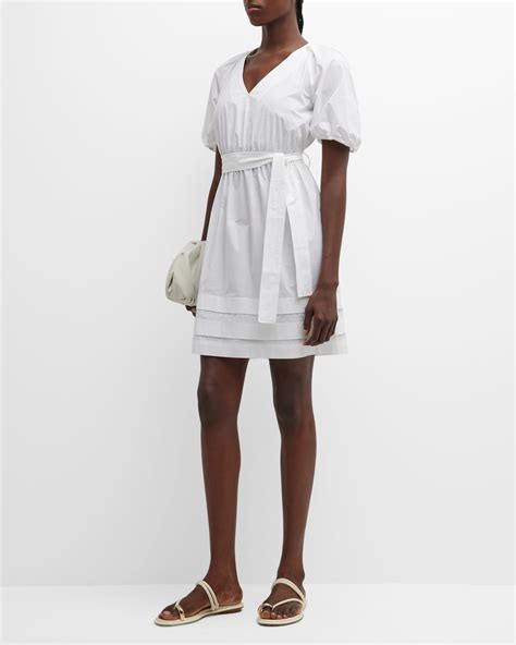 V Neck Ruched Dress Neiman Marcus