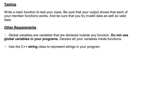 Solved Your Job Is To Write A Class Called Date That Has