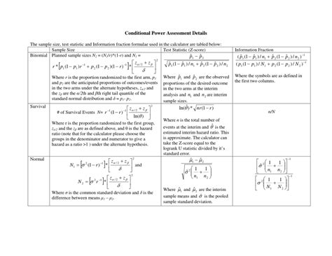 Pdf Conditional Power Assessment Details