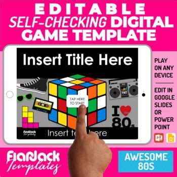 Digital Editable Self Checking Google Slides PPT Game Template