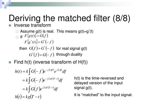 Ppt Matched Filters Powerpoint Presentation Free Download Id434828