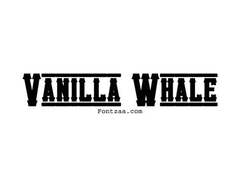 Vanilla Whale Font Fontzaa Fonts Free Download