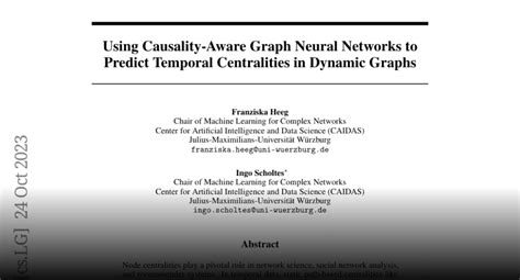 Paper Page Using Causality Aware Graph Neural Networks To Predict