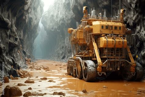 Nodule Extraction From Deep Sea Mines Using Mining Vehicles In Soft Sediments 3d Rendering