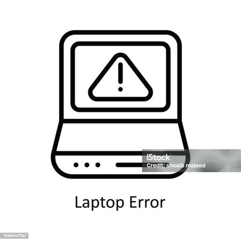 노트북 오류 벡터 개요 아이콘 디자인 그림입니다 네트워크 및 통신 흰색 배경에 기호 Eps 10 파일 Php 프로그래밍 언어에