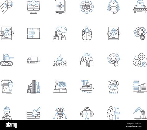 Constructive Line Icons Collection Positive Productive Growth