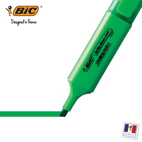 Bic Marking Briteliner Highlighter Text Green Pack Of 12 Shopee Philippines