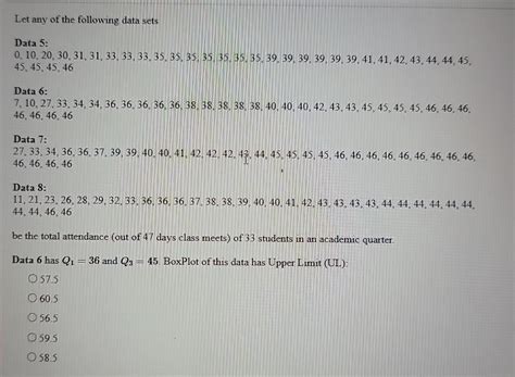Solved Let Any Of The Following Data Sets Data 5