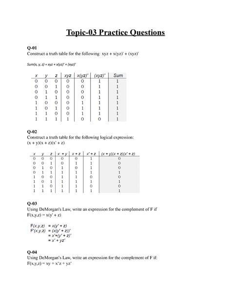 Topic 03 Answers Computer Organisation And Architecture Topic 03