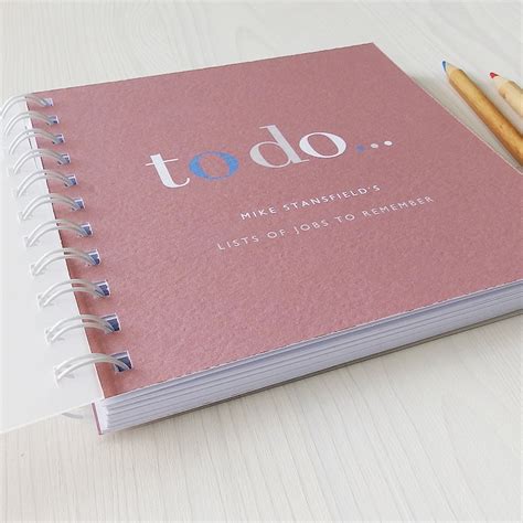 Personalised To Do Lists Small Notebook Etsy