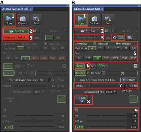 A1plus Compact Gui Provides Options To Control Image Acquisition A