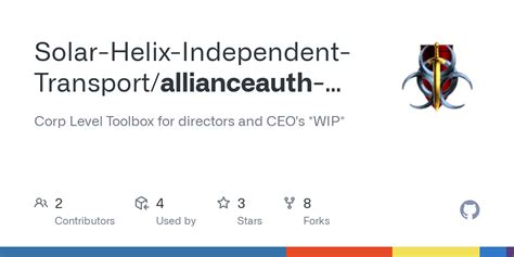 GitHub Solar Helix Independent Transport Allianceauth Corp Tools Corp Level Toolbox For