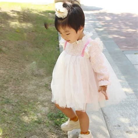 Милое Сетчатое платье для маленьких девочек модное повседневное хлопковое кружевное платье