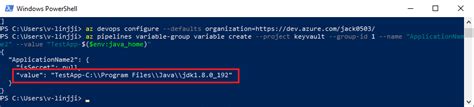 devops how to pass a variable into the az pipelines variable group