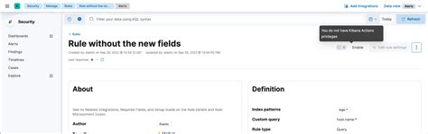 Security Solution Bulk Actions And Custom Rules Got Disabled When Custom User Have None