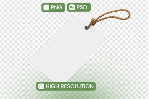 Blank Tag Hangs With String Attached Ready For Customization Or Labeling Items Minimalist Design