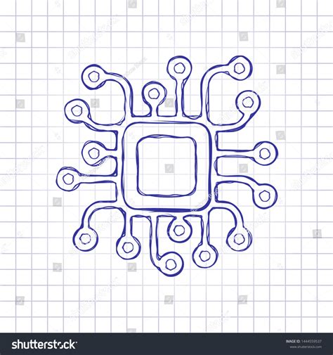 Processor Chip Computer Microchip Cpu Chipset Stock Vector Royalty Free Shutterstock