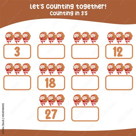 counting by three s the christmas elements practising math in multiple