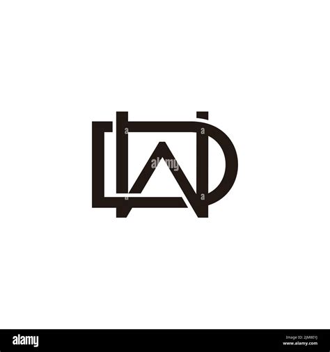 Letter Wd Simple Linked Overlap 3d Flat Logo Vector Stock Vector Image And Art Alamy