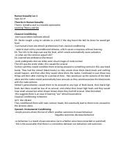 Human Sexuality Lec Docx Human Sexuality Lec Sept Theories In Human Sexuality Theory