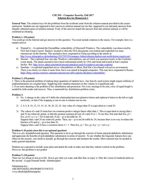 homework 1 solnkey cse 565 computer security fall 2017 solution key